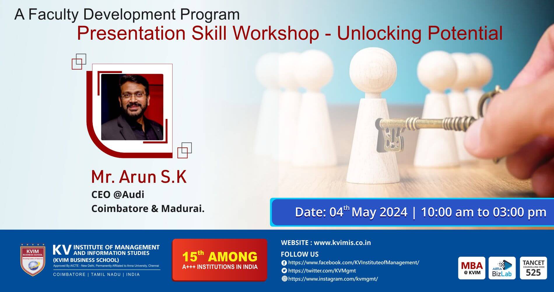 A Faculty development program "Presentation skill workshop- Unlocking potential" | KV Institute ...